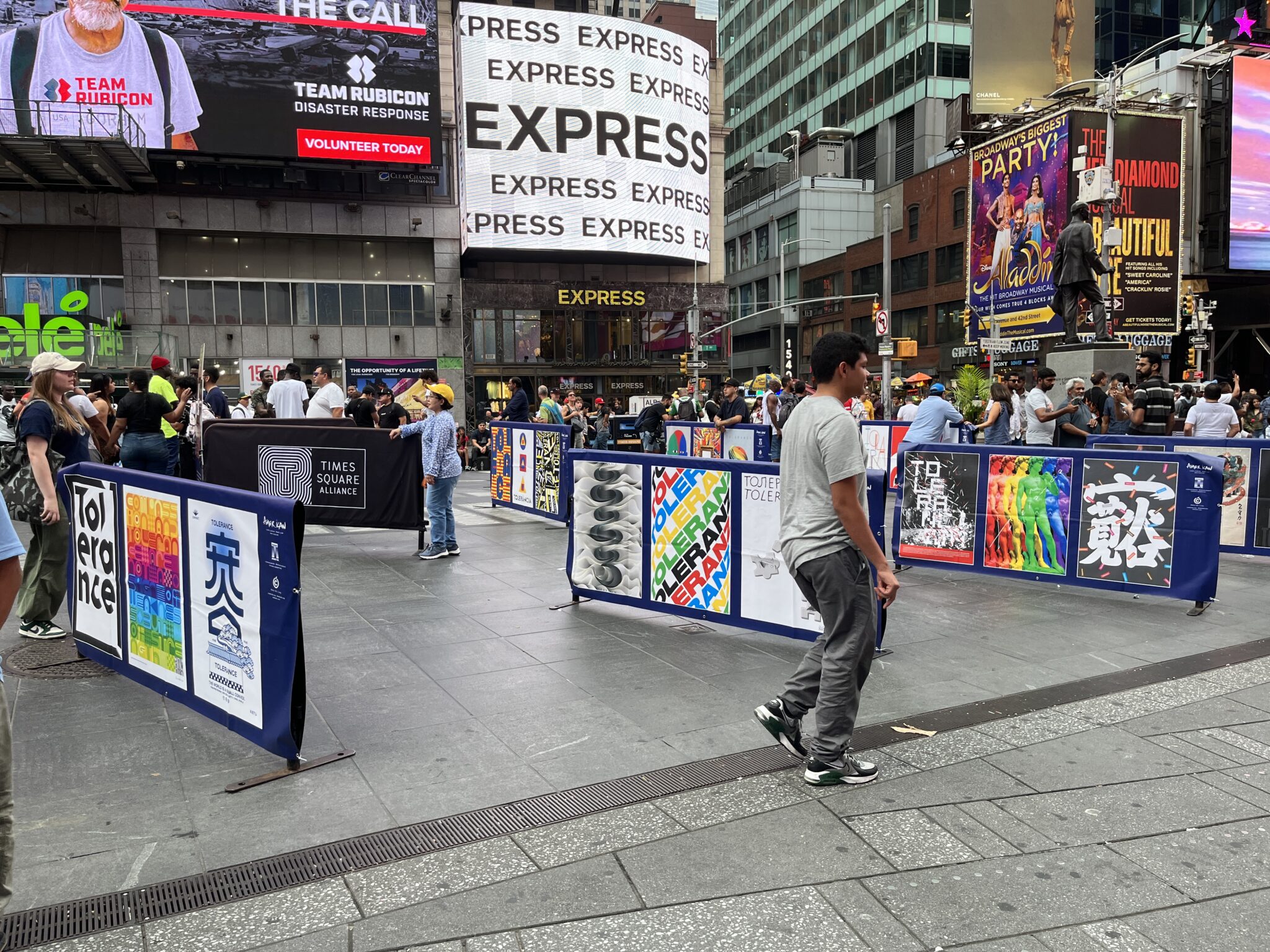 Tolerance Project Poster Show 2023 in Times Square, NY. | 対馬デザイン事務所