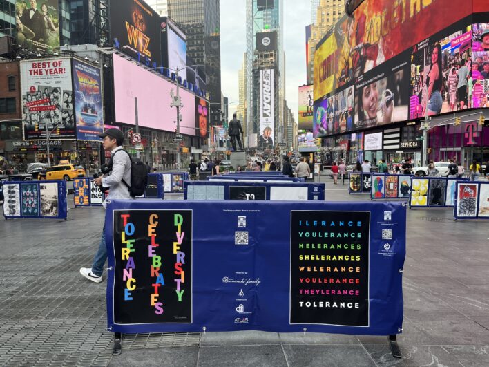 Tolerance Poster Show in Times Square, Manhattan, New York City | 対馬デザイン事務所