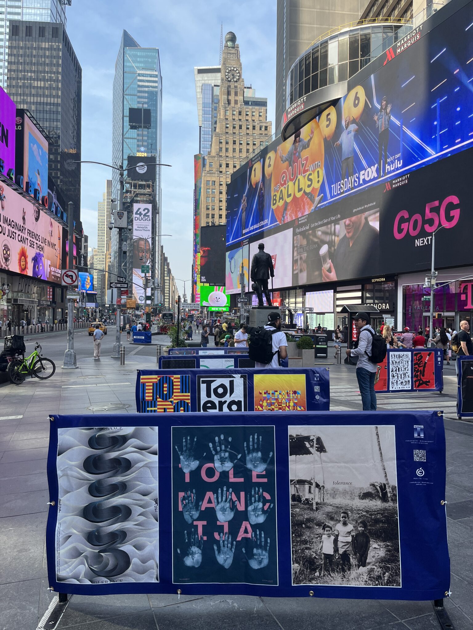 Tolerance Poster Show in Times Square, Manhattan, New York City | 対馬デザイン事務所